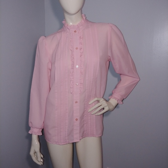 Tops | Vintage Frilly Top | Poshmark